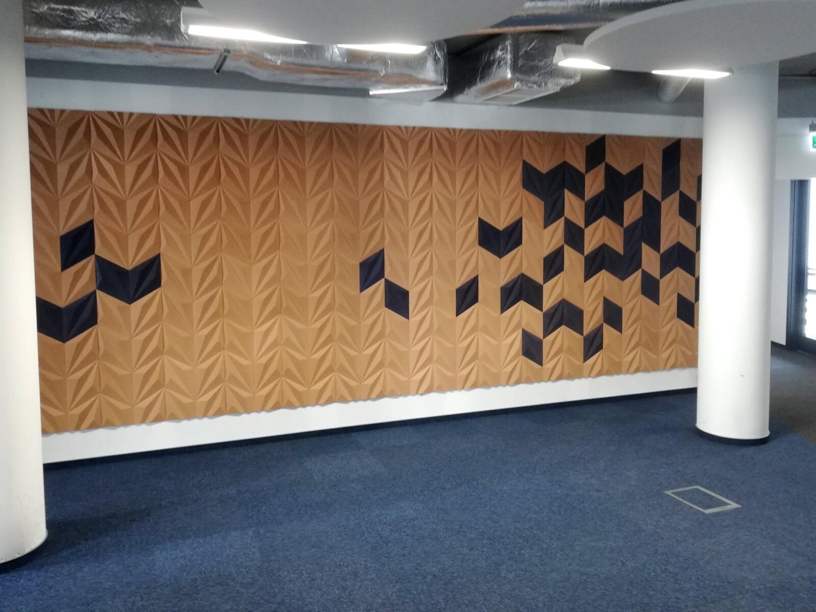 Petal Black - 1-3/16"" (30mm) – 3D Acoustic Cork Wall Panels (WPBk30)