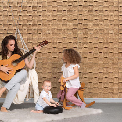 Wave Wood 25/32” (20mm) 3D Acoustic Cork Wall Panels (WWWo20)